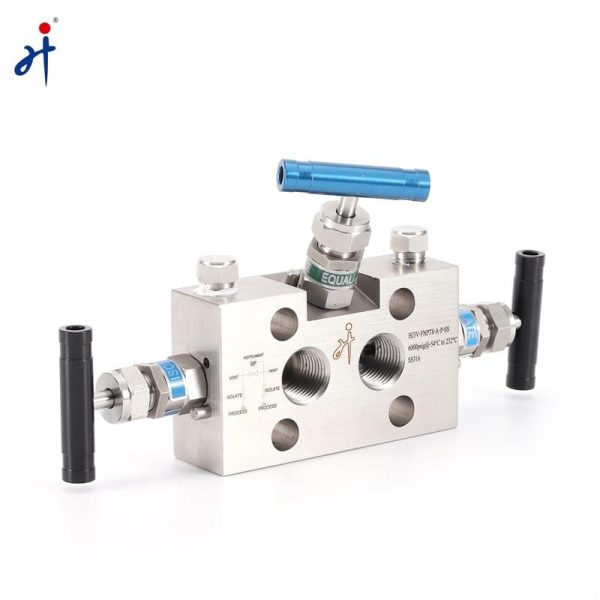 Integral Three Valve Manifold With Plug